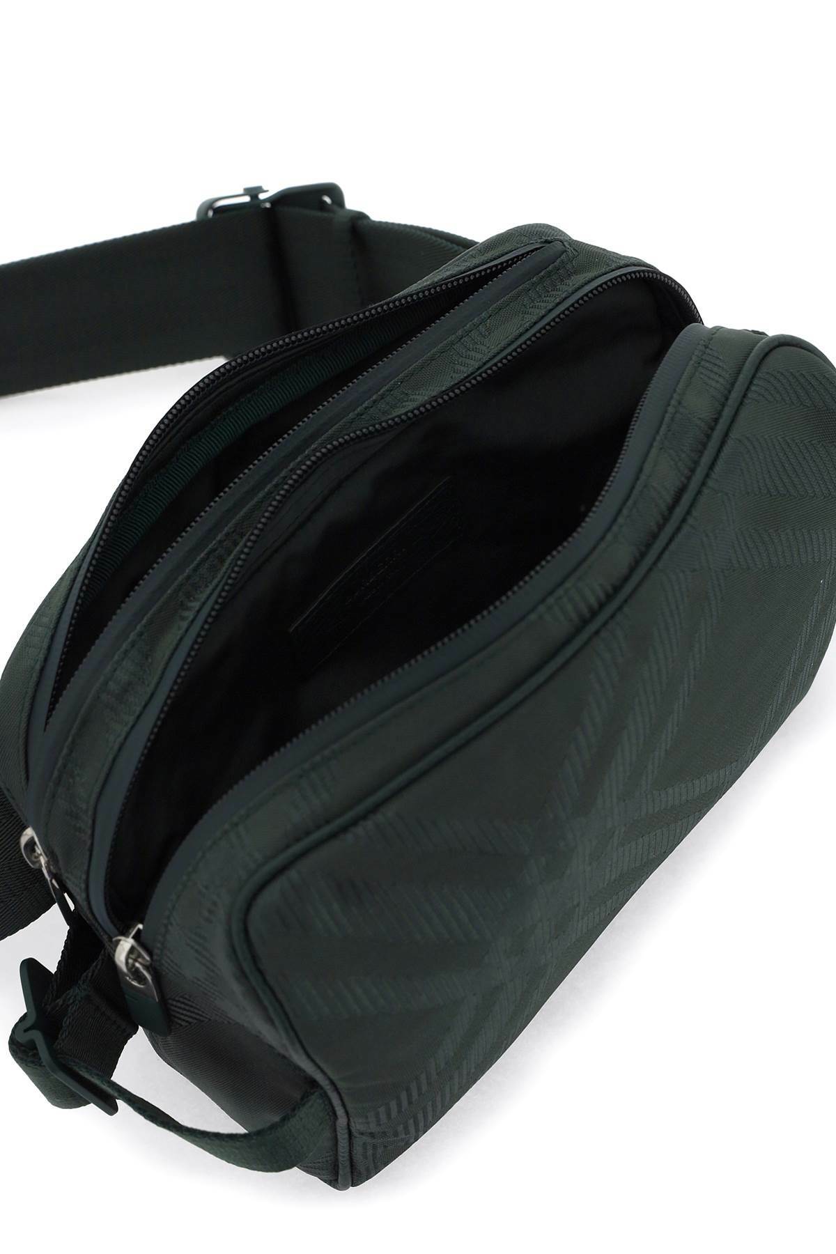 BURBERRY check jacquard kangaroo Green Burberry