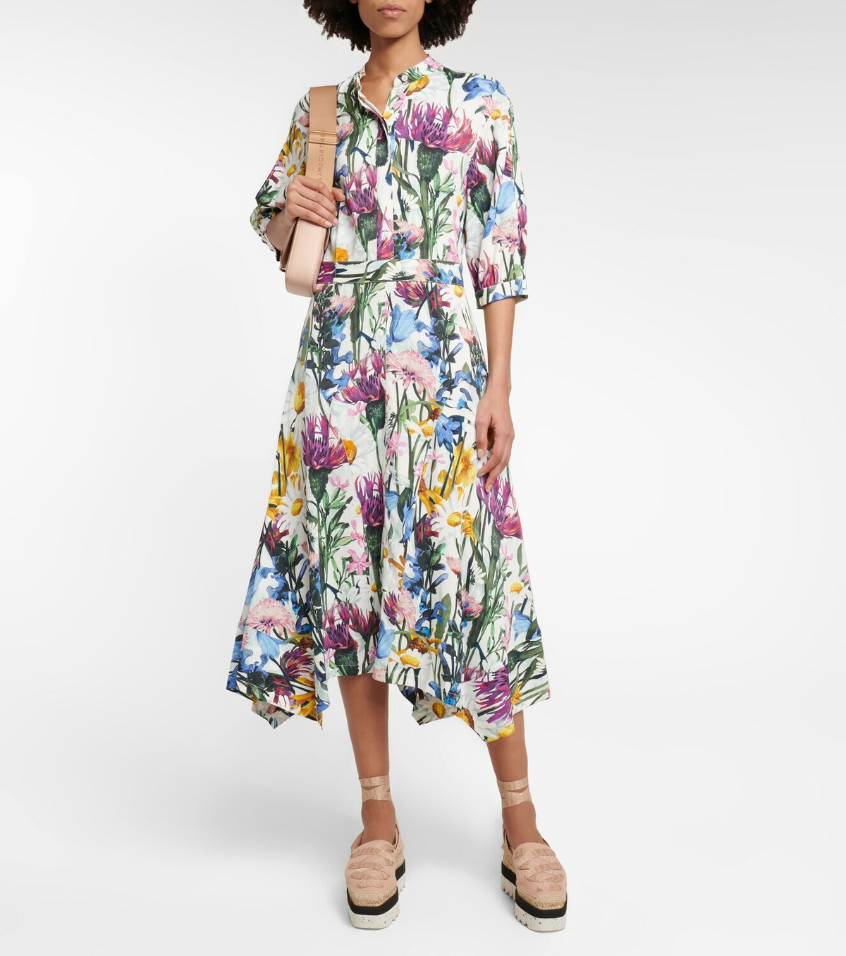 Stella McCartney - Floral satin midi dress Stella McCartney