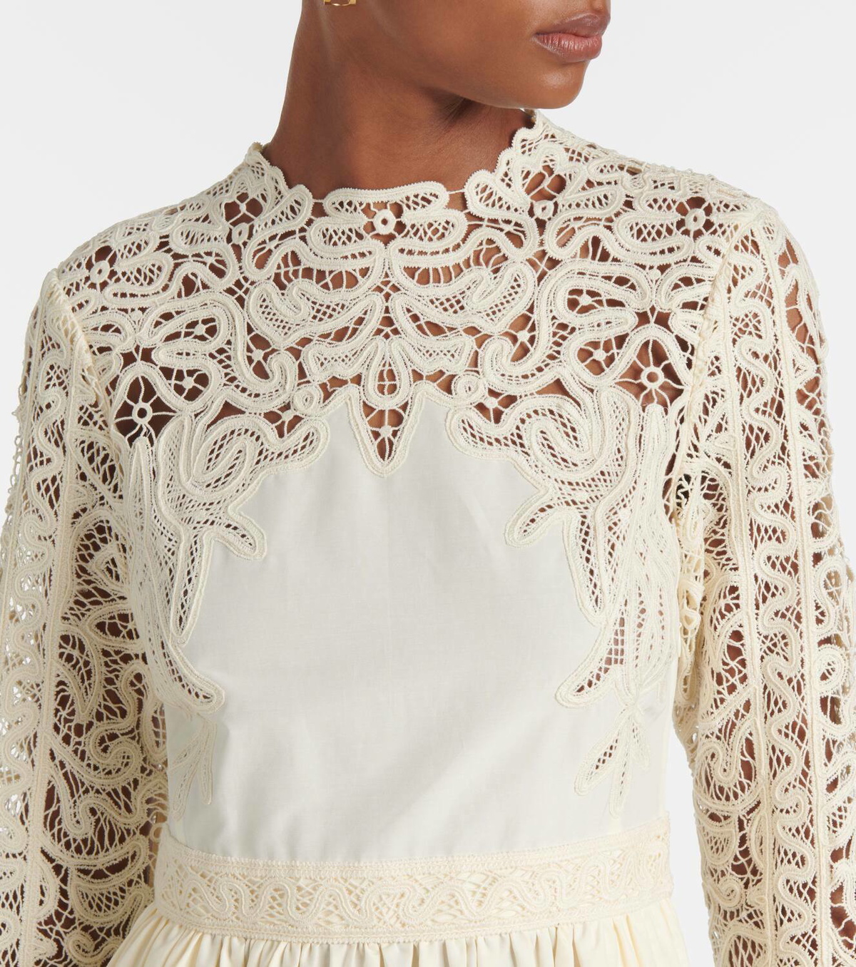 Ulla Johnson Palermo lace-trimmed cotton and silk gown Ulla Johnson