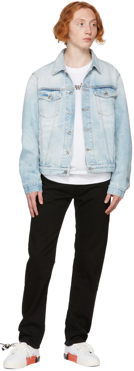 Off-White Blue Denim Arrows Slim Jacket Off-White