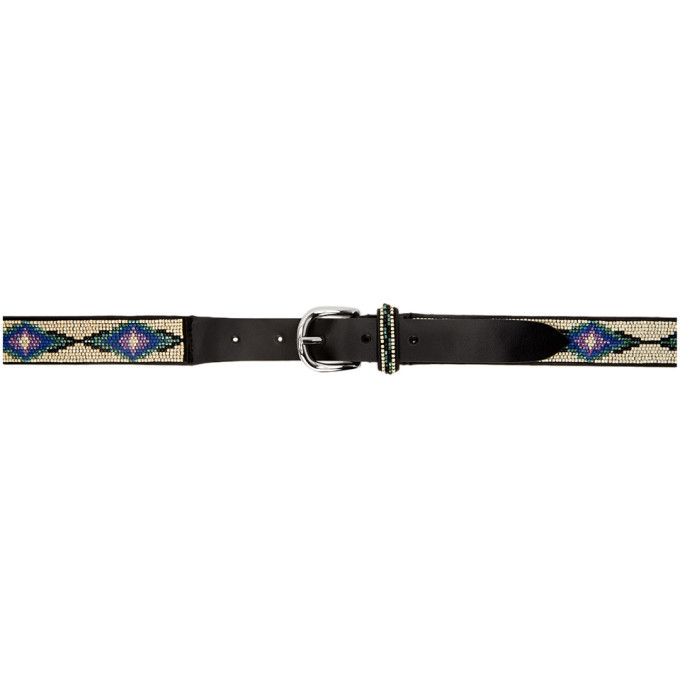 Isabel Marant Off-White and Multicolor Beaded Elsa Belt Isabel Marant