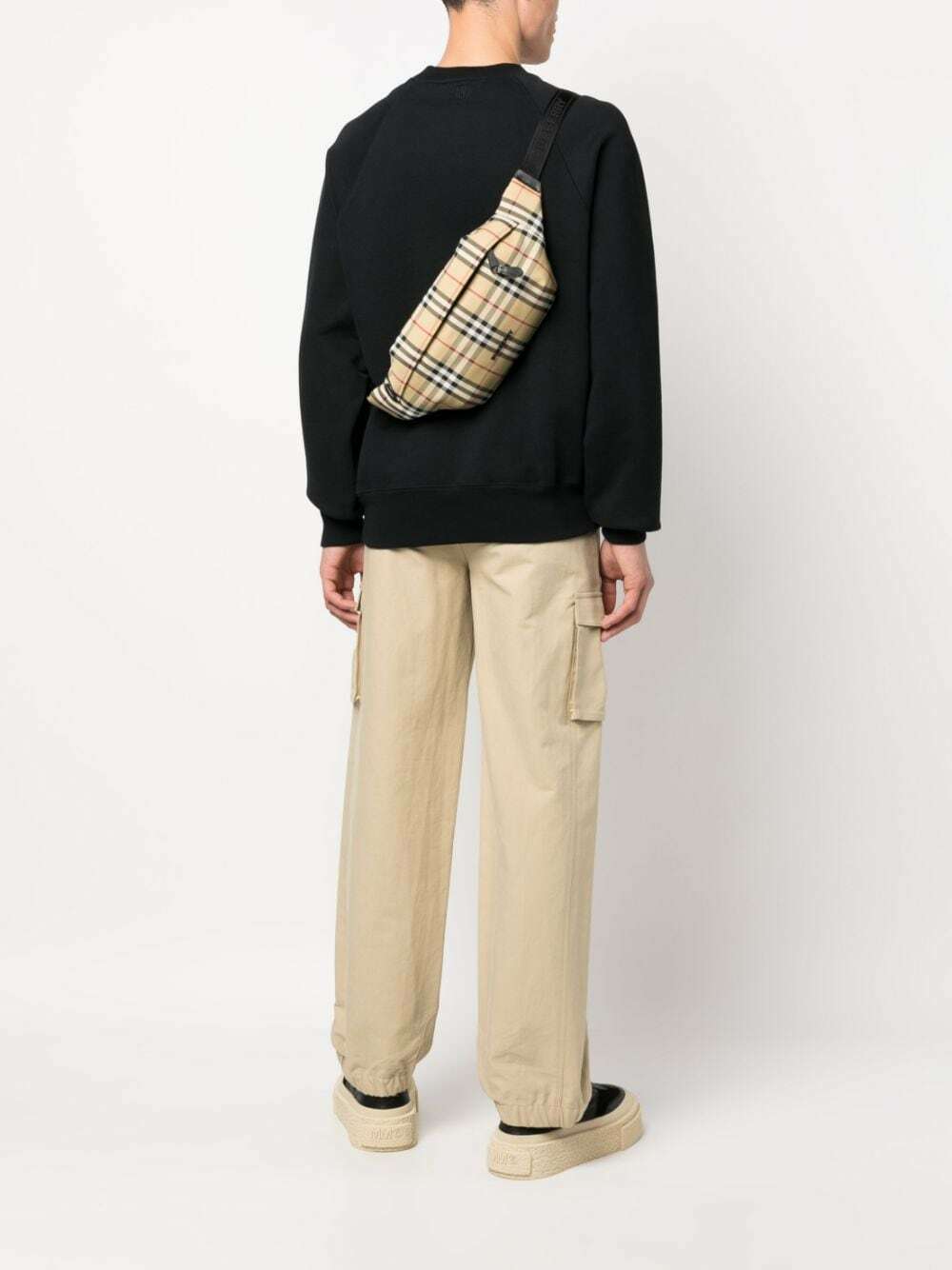 BURBERRY - Check Motif Nylon Beltbag Burberry