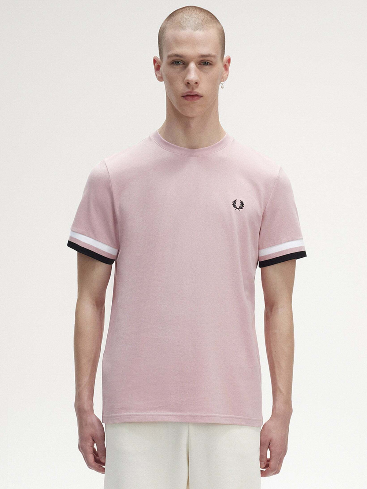 Fred Perry T Shirt Pink Mens Fred Perry