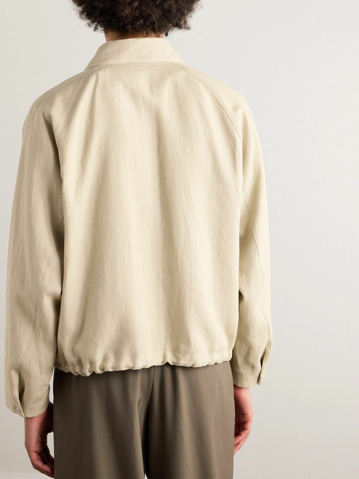 Stòffa - Linen-Twill Blouson Jacket - Neutrals STÒFFA
