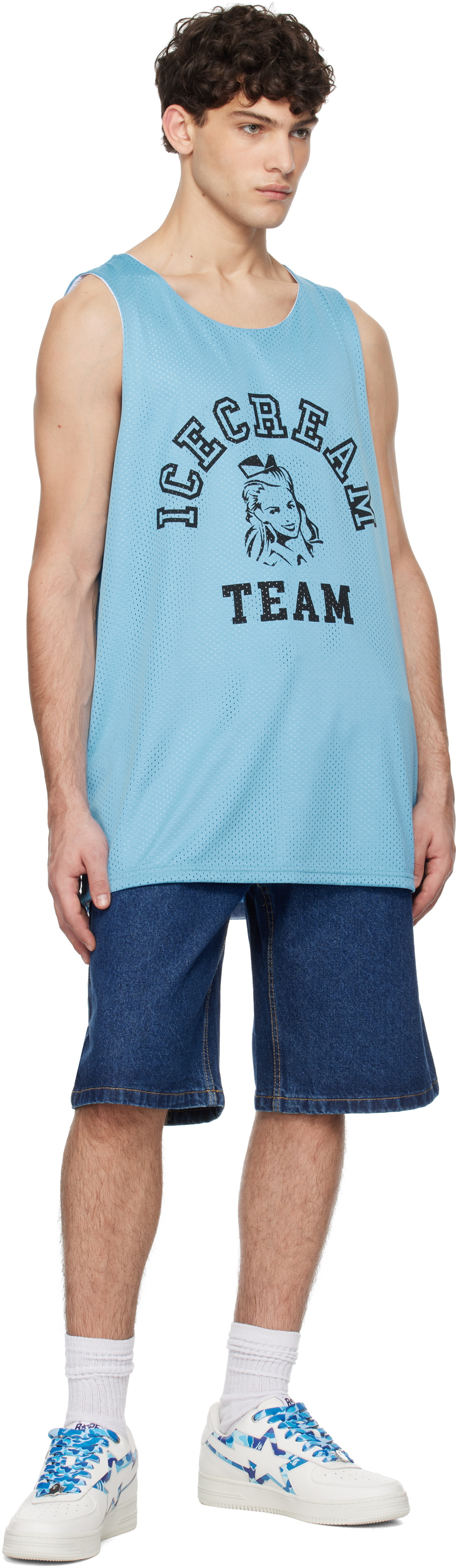 ICECREAM Blue 'Team Ice Cream' Reversible Tank Top ICECREAM