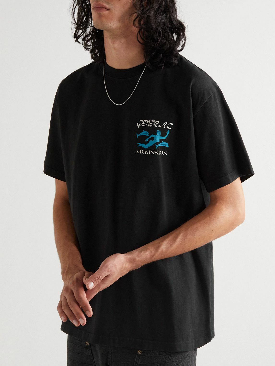 GENERAL ADMISSION - Logo-Print Cotton-Jersey T-Shirt - Black General ...