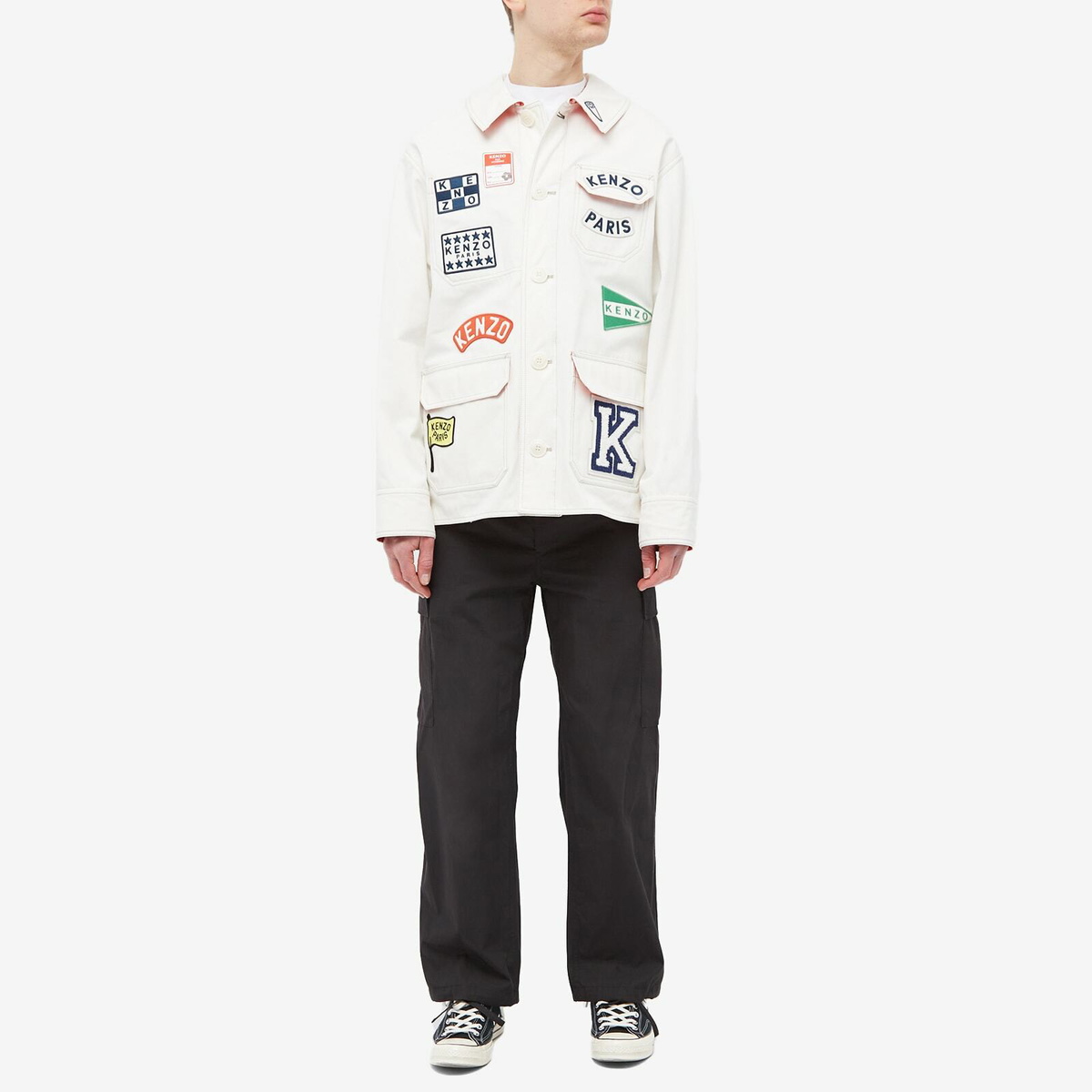Kenzo Paris Men's Workwear Jacket in Off White Kenzo