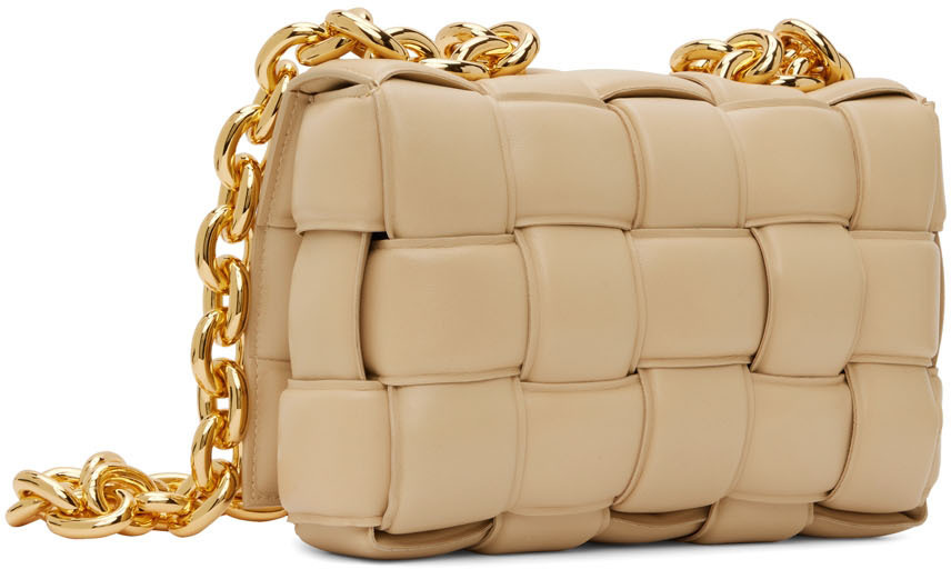Bottega Veneta Beige Padded Chain Cassette Bag Bottega Veneta