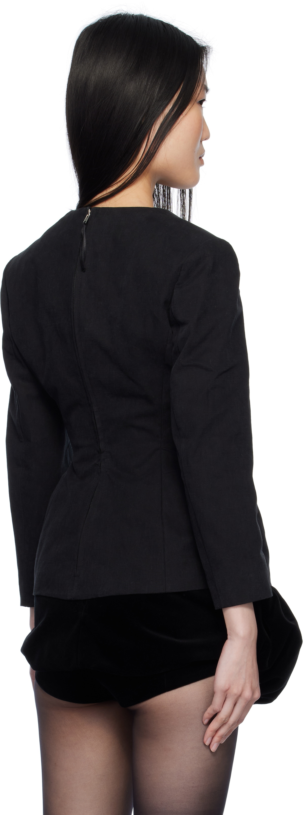 Pushbutton Black Hourglass Blouse Pushbutton