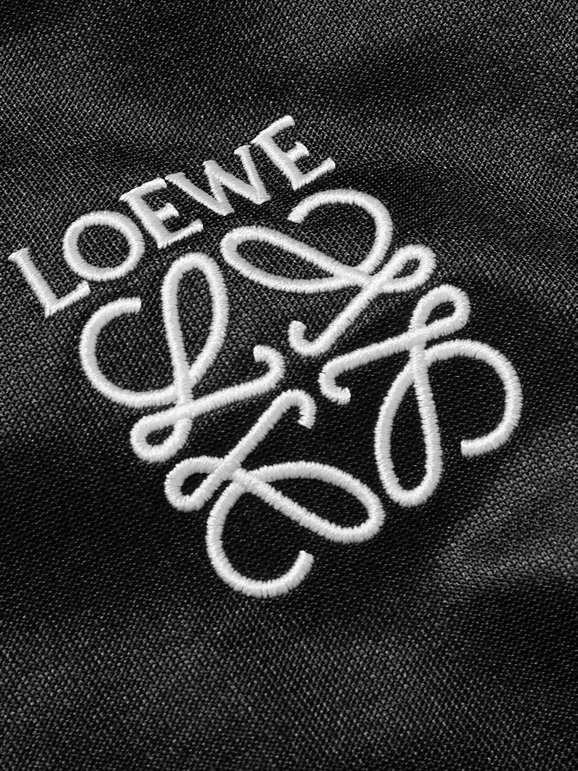 LOEWE - Logo-Embroidered Satin-Jersey Track Jacket - Black Loewe