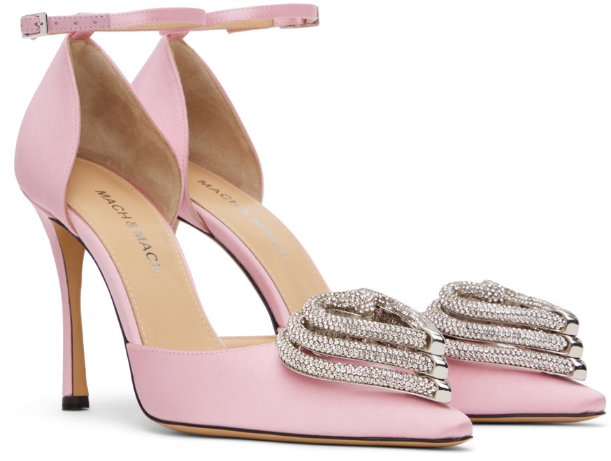 MACH & MACH Pink Triple Heart 110 Heels MACH & MACH