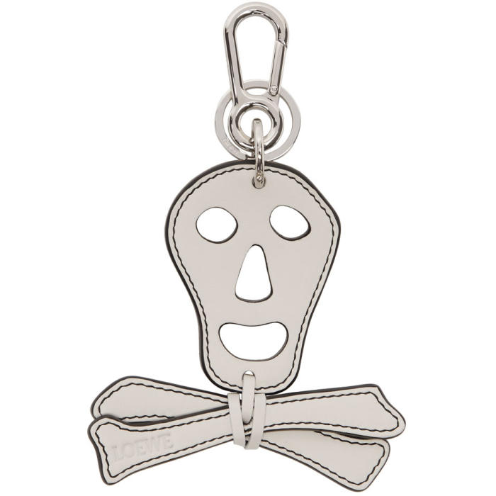 Loewe White Skull Keychain Loewe