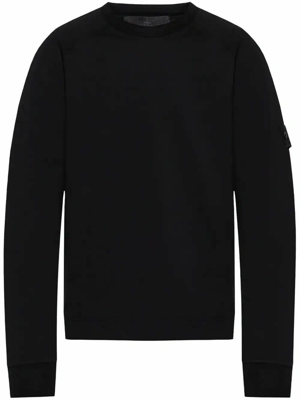 Stone Island Black Compass-Patch Sweatshirt Stone Island