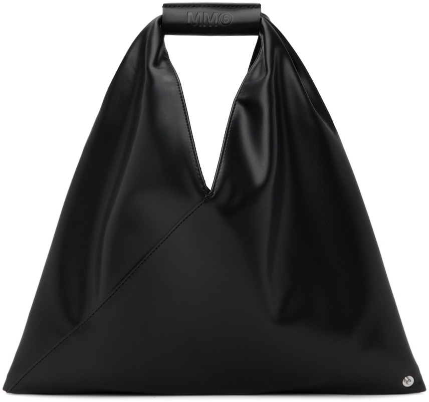 MM6 Maison Margiela Black Mini Triangle Tote MM6 Maison Margiela