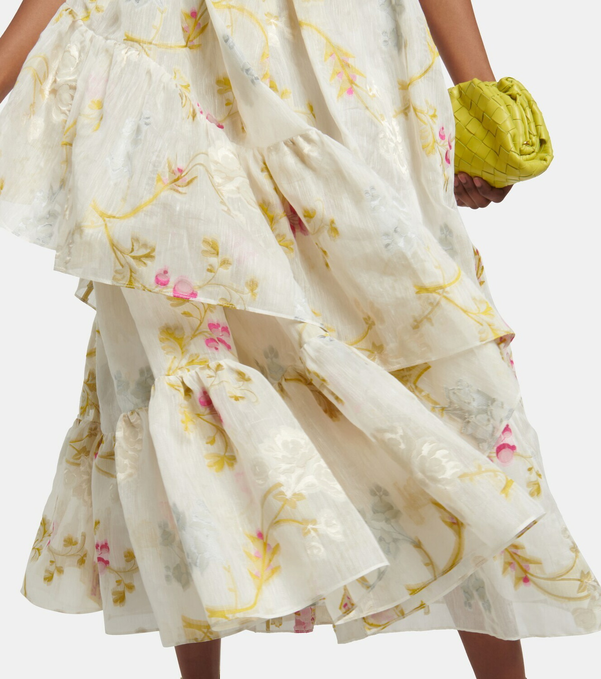 Erdem - Alani linen and silk-blend midi dress Erdem