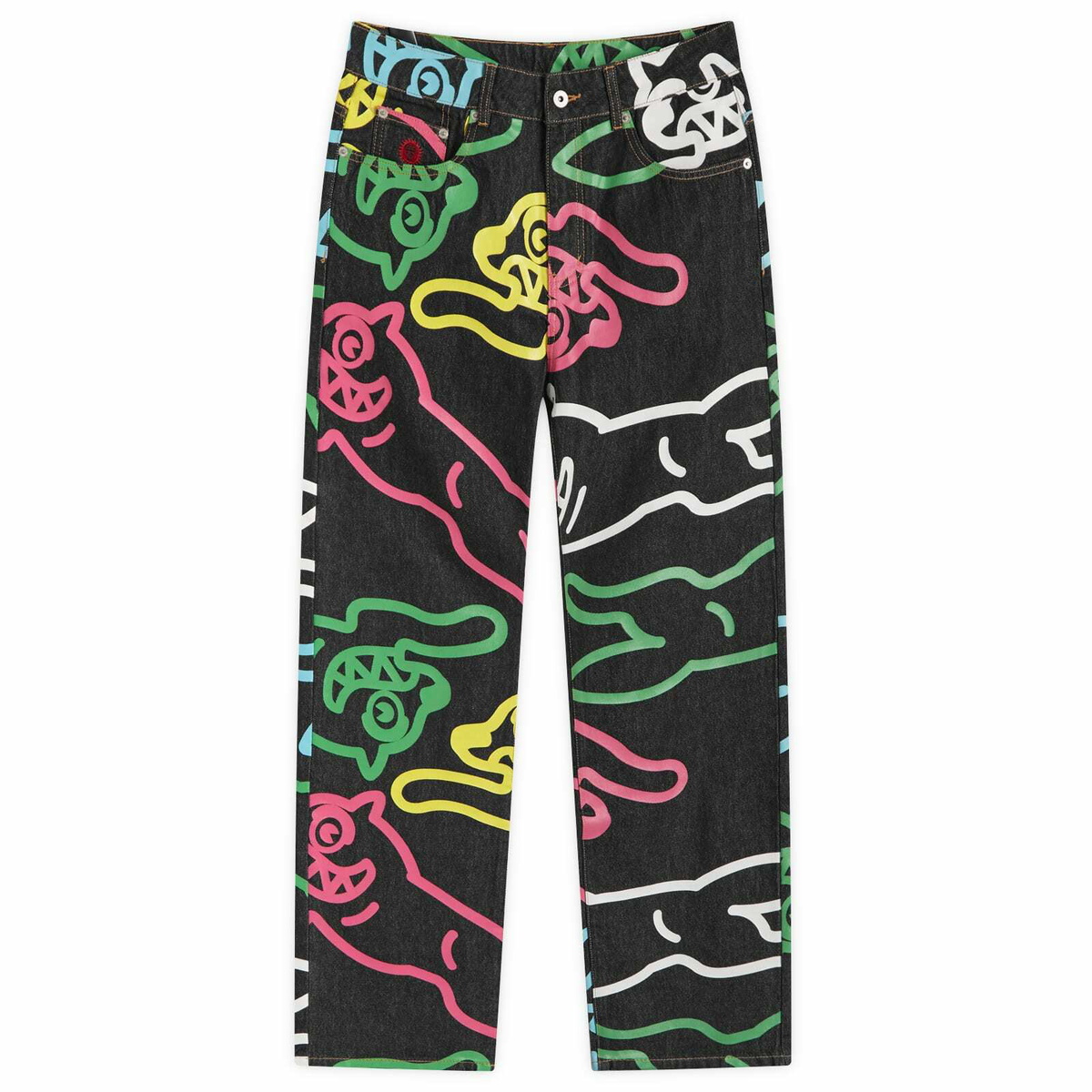 ICECREAM Men's Jumbo Running Dog Denim Pant in Multi ICECREAM