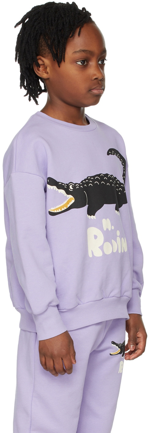Mini Rodini Kids Purple Crocodile Sweatshirt Mini Rodini