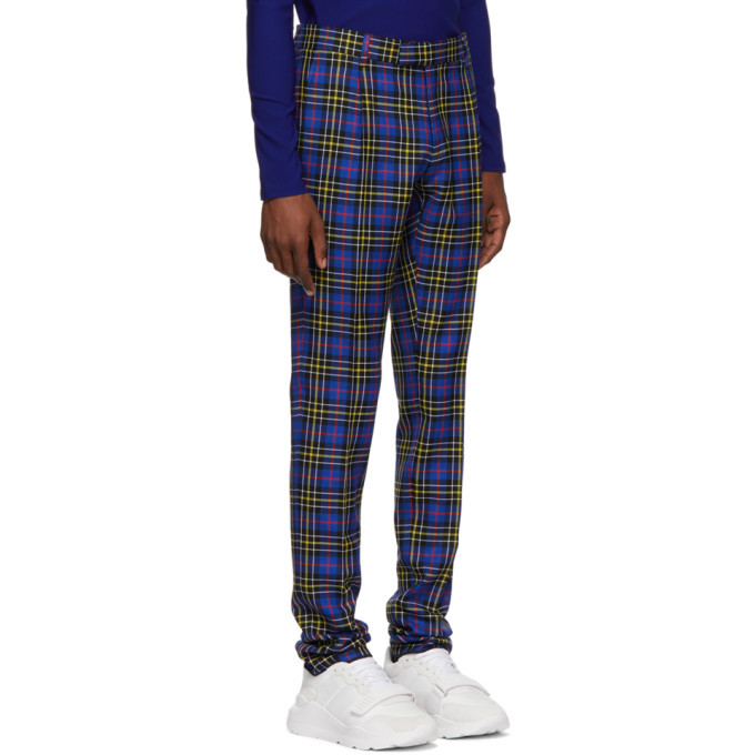 Burberry Blue Check Soho Trousers Burberry