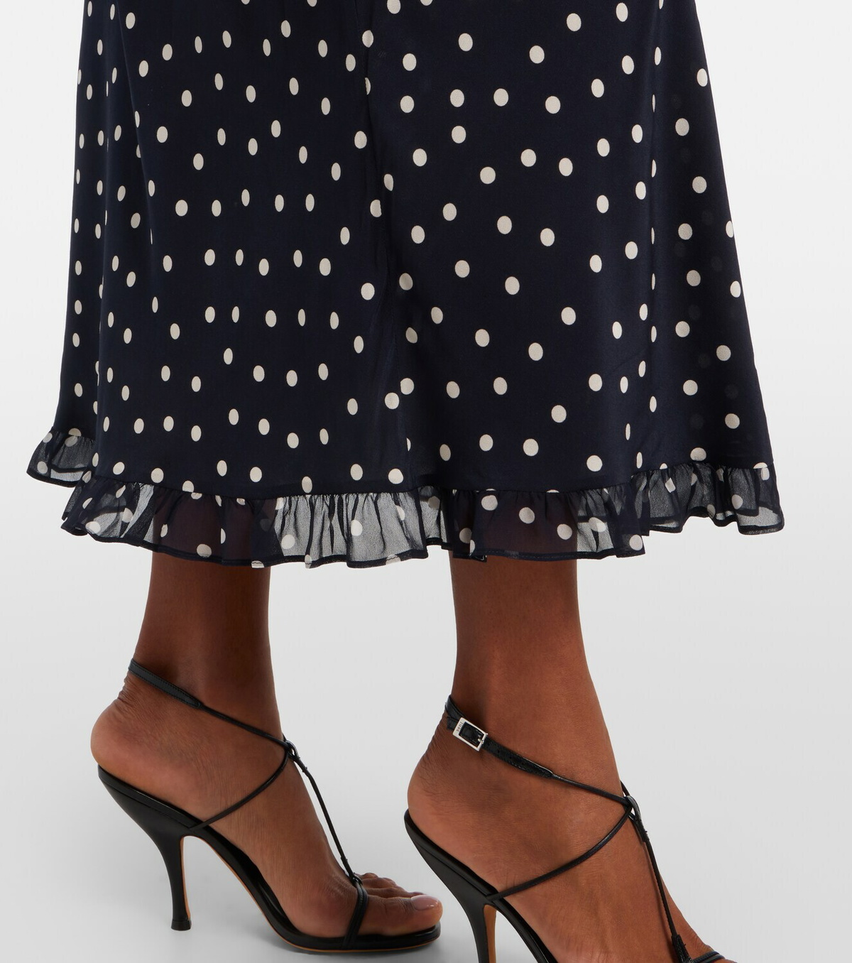 Rixo Bethea polka-dot crêpe de chine midi dress Rixo