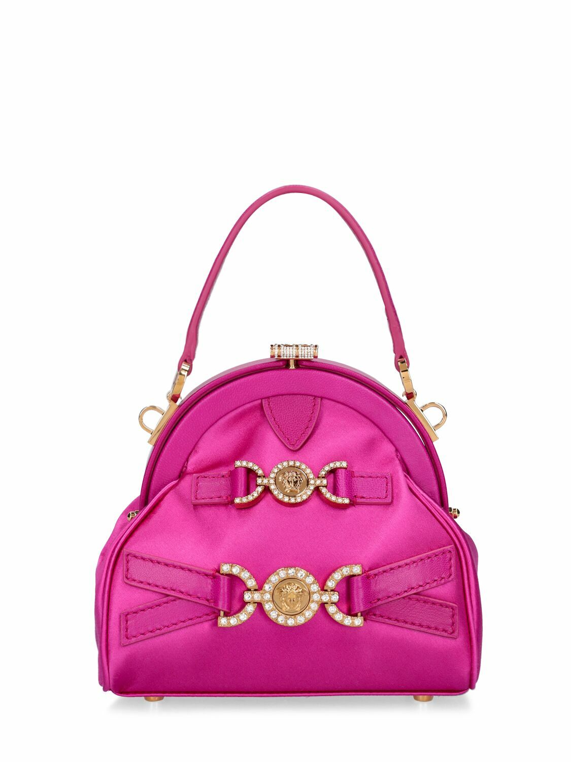 VERSACE - Small Satin Top Handle Bag Versace