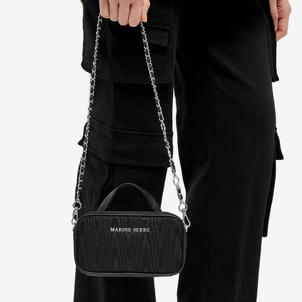 Marine Serre Women's Moire Mini Madame Bag in Black Marine Serre