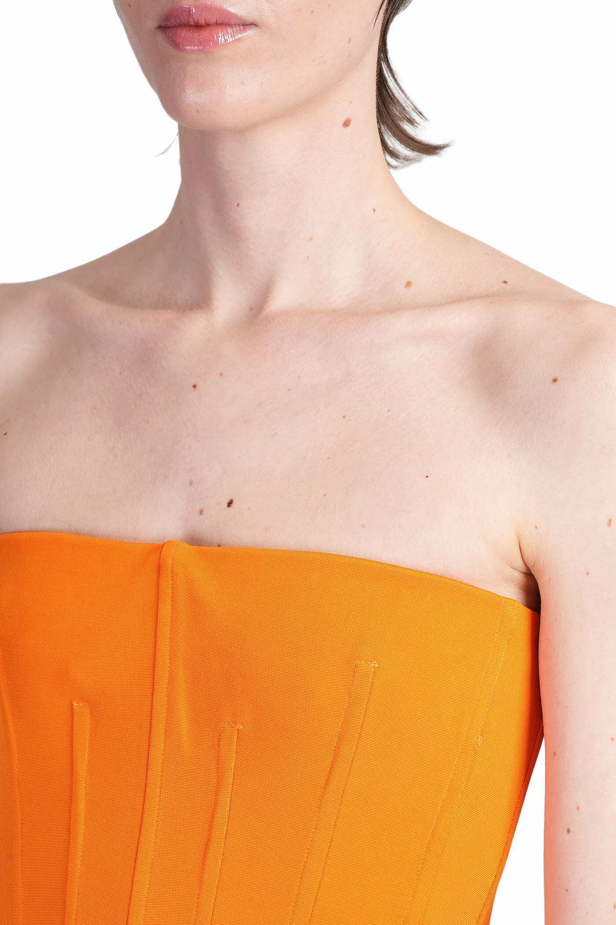 Simkhai Adalys Dress Woman In Orange Rayon Simkhai