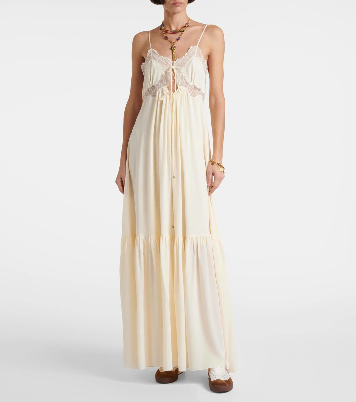 Chloé Kick suede-trimmed sneakers Chloe