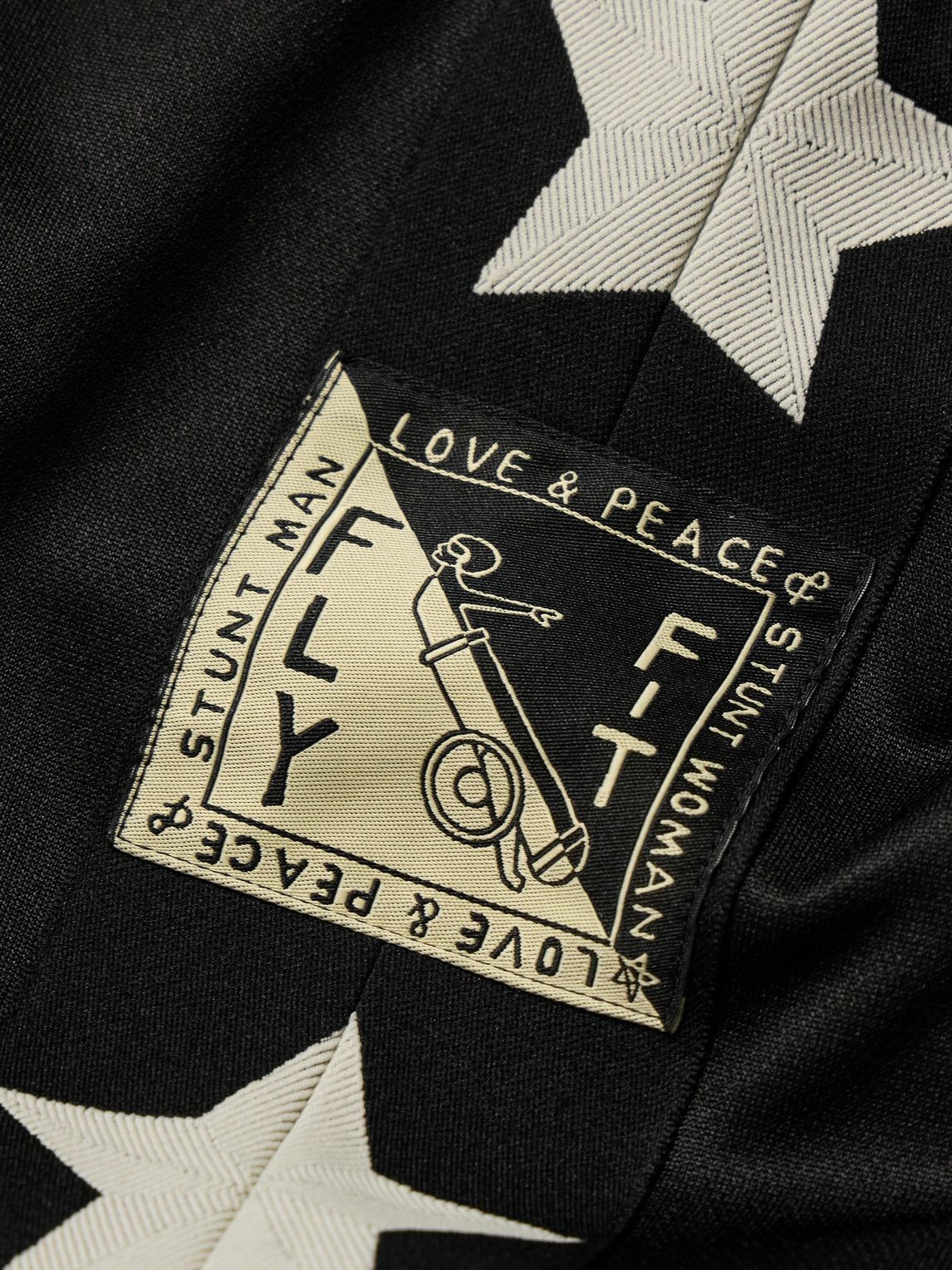 KAPITAL - Logo-Appliquéd Printed Tech-Jersey Sweatpants - Black KAPITAL