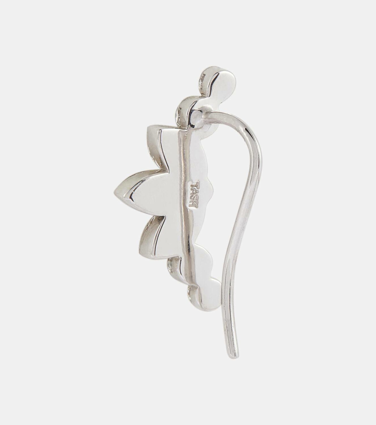 Maria Tash Invisible Diamond Lotus 18kt white gold ear crawler with ...