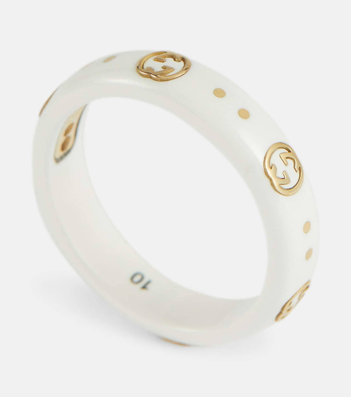 Gucci - Icon 18kt gold-plated ring with zirconia Gucci