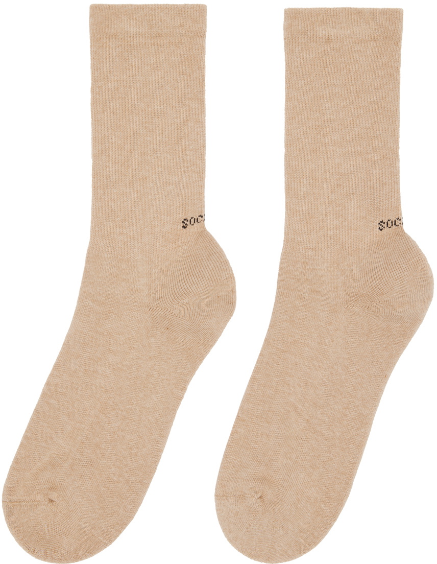 SOCKSSS Two-Pack Beige Socks Socksss