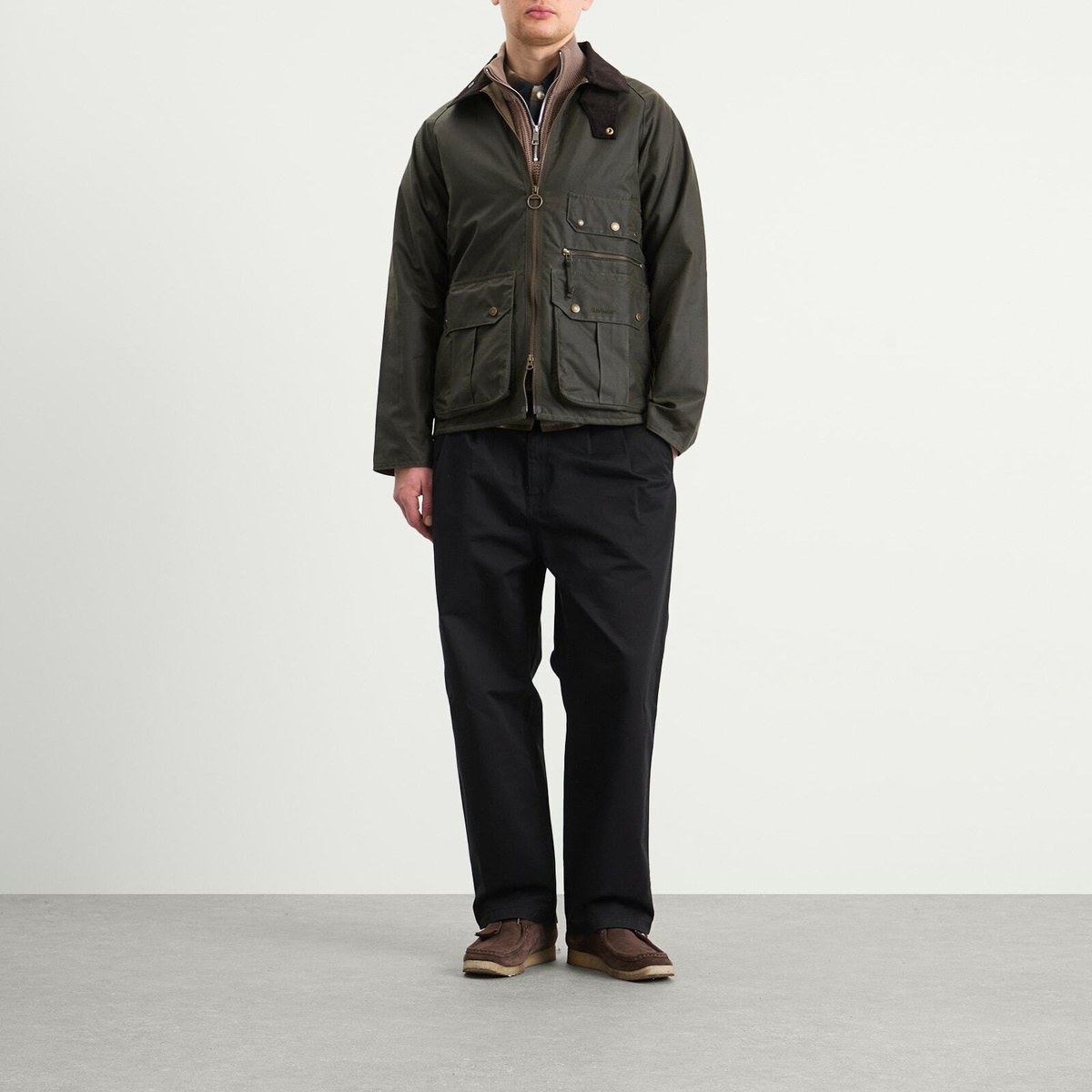 Barbour Men's Re-Engineered Blackett Spey Wax Jacket in Archive Olive ...