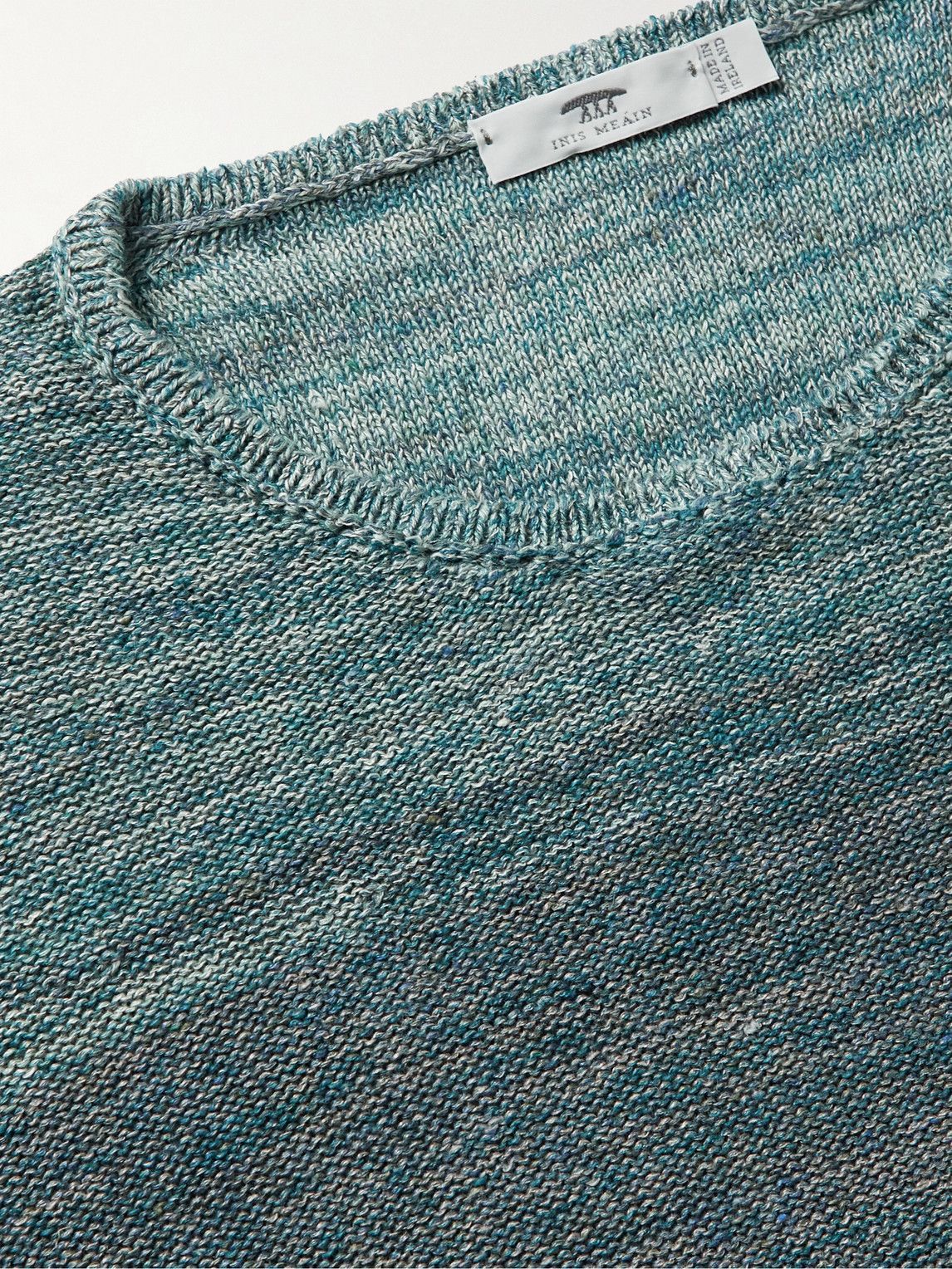Inis Meáin - Ombré Donegal Linen Sweater - Blue Inis Meáin
