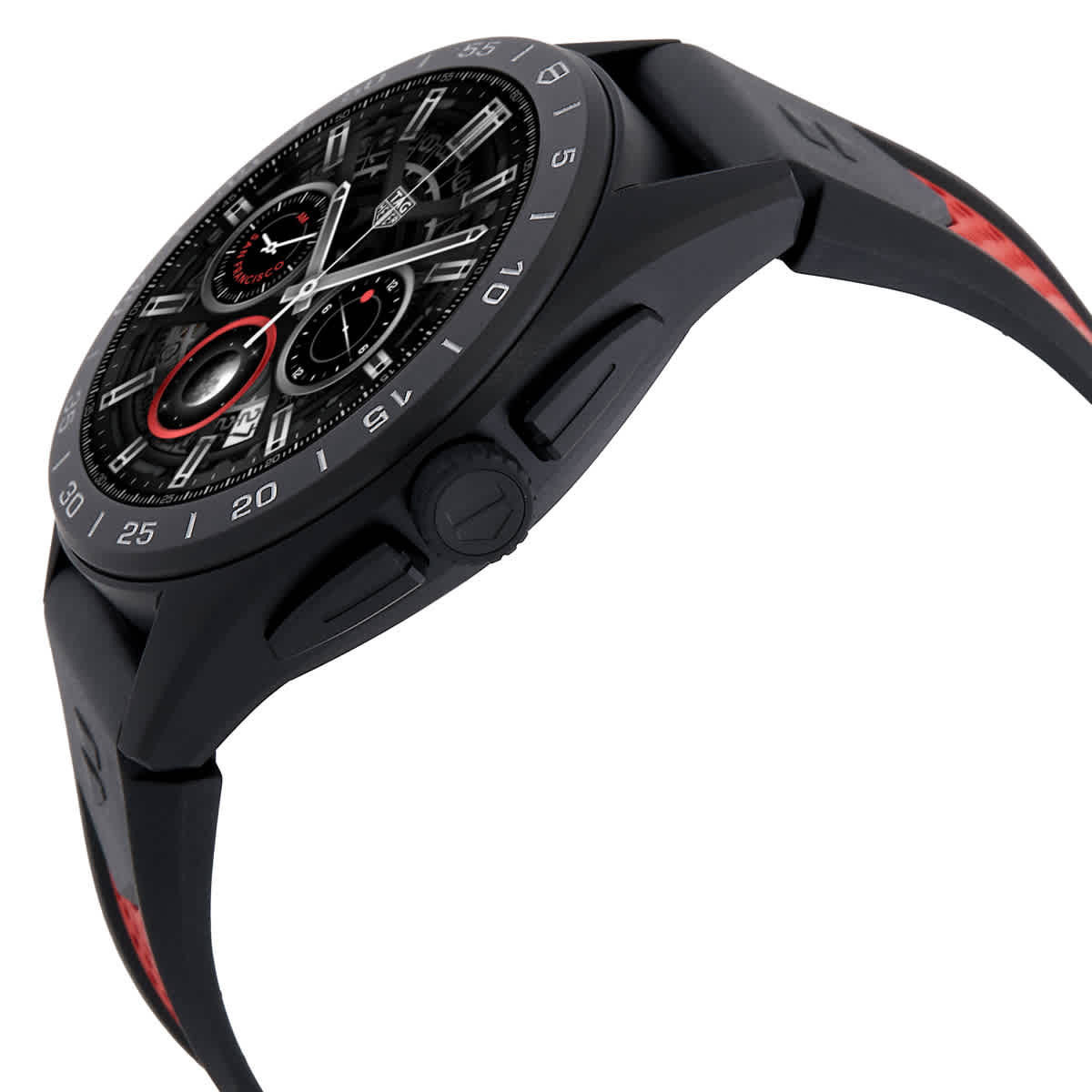 Tag Heuer Connected Quartz Analog-Digital Black Dial Mens Smart Watch ...