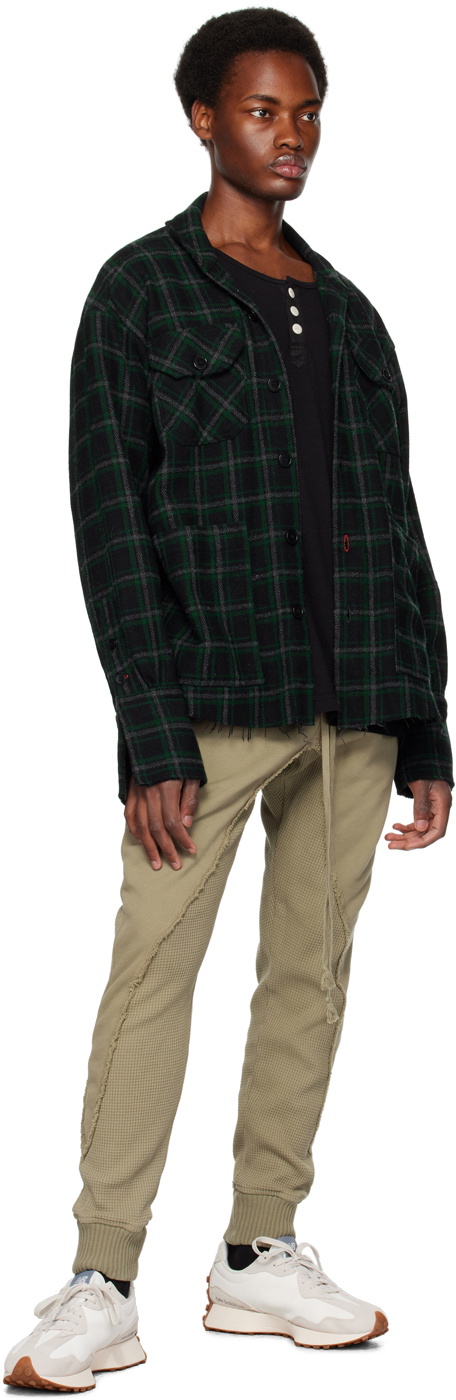 Greg Lauren Black Buttoned Henley Greg Lauren