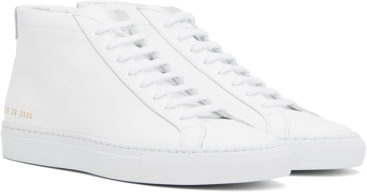 Common Projects White Original Achilles Mid Sneakers Common Projects