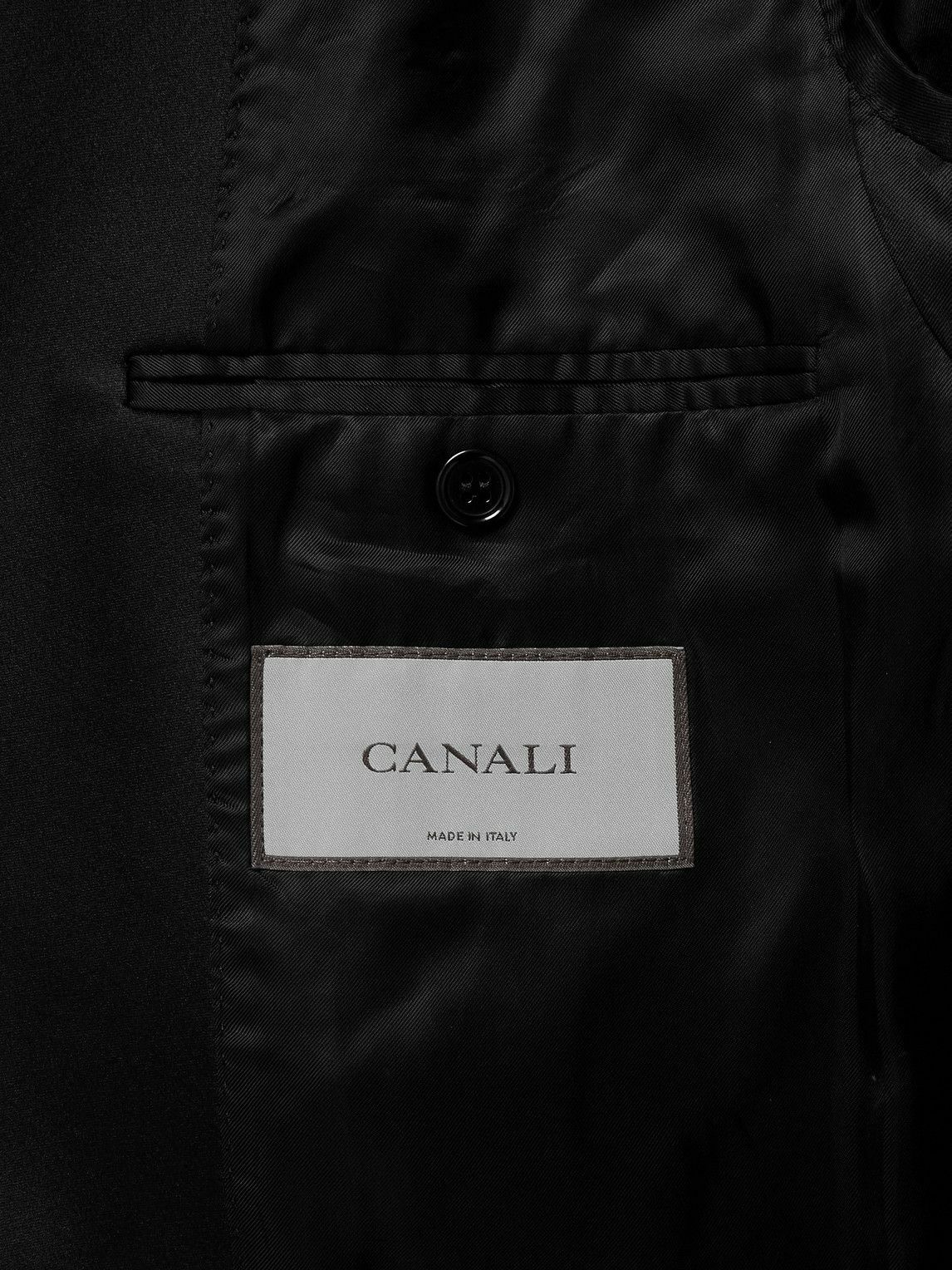 Canali - Satin-Trimmed Wool and Mohair-Blend Tuxedo Jacket - Black Canali
