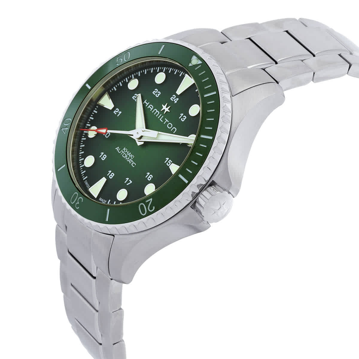 Hamilton Khaki Navy Scuba Automatic Green Dial Mens Watch H82525160 ...