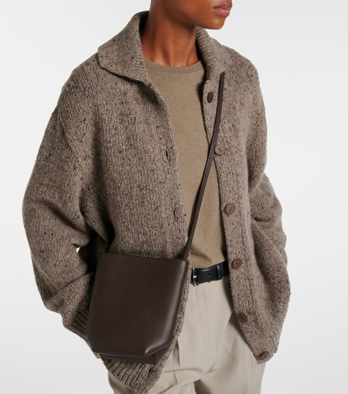 The Row Leather crossbody bag The Row