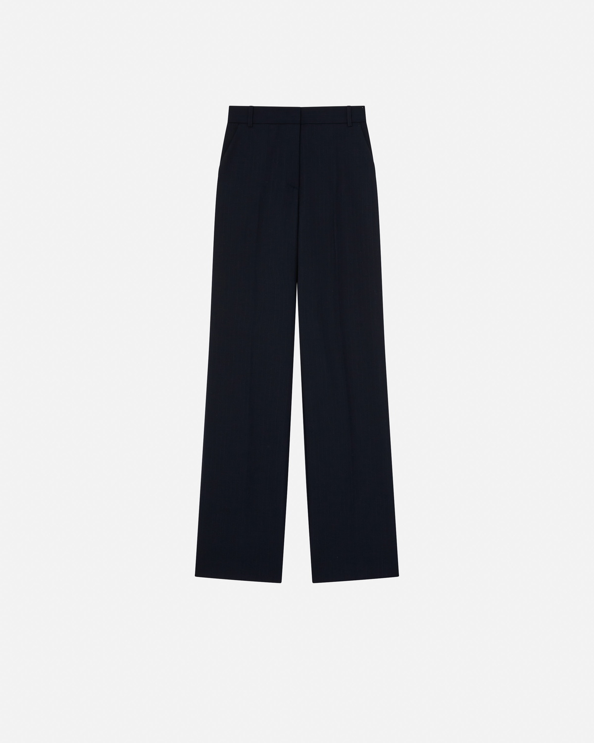 Pinko Wide Leg Pinstriped Trousers Blue/Burgundy Pinko