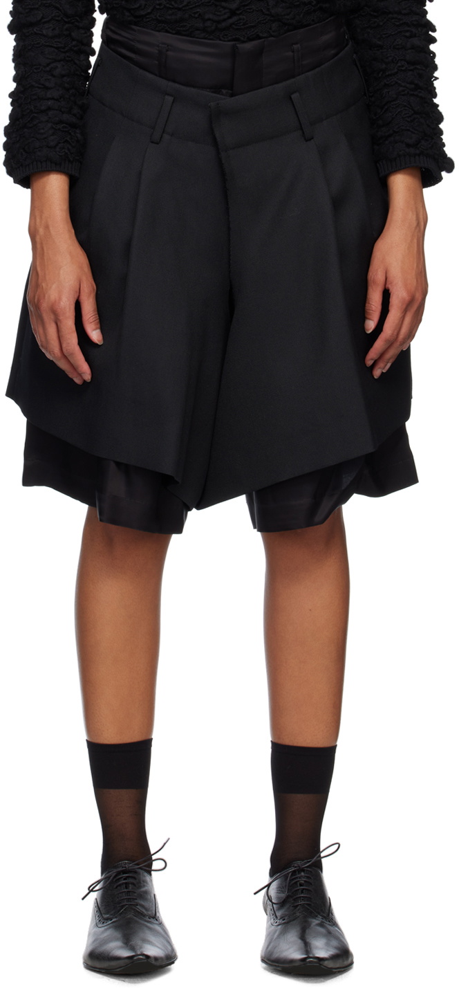 Comme des Garçons Black Layered Shorts Comme des Garcons