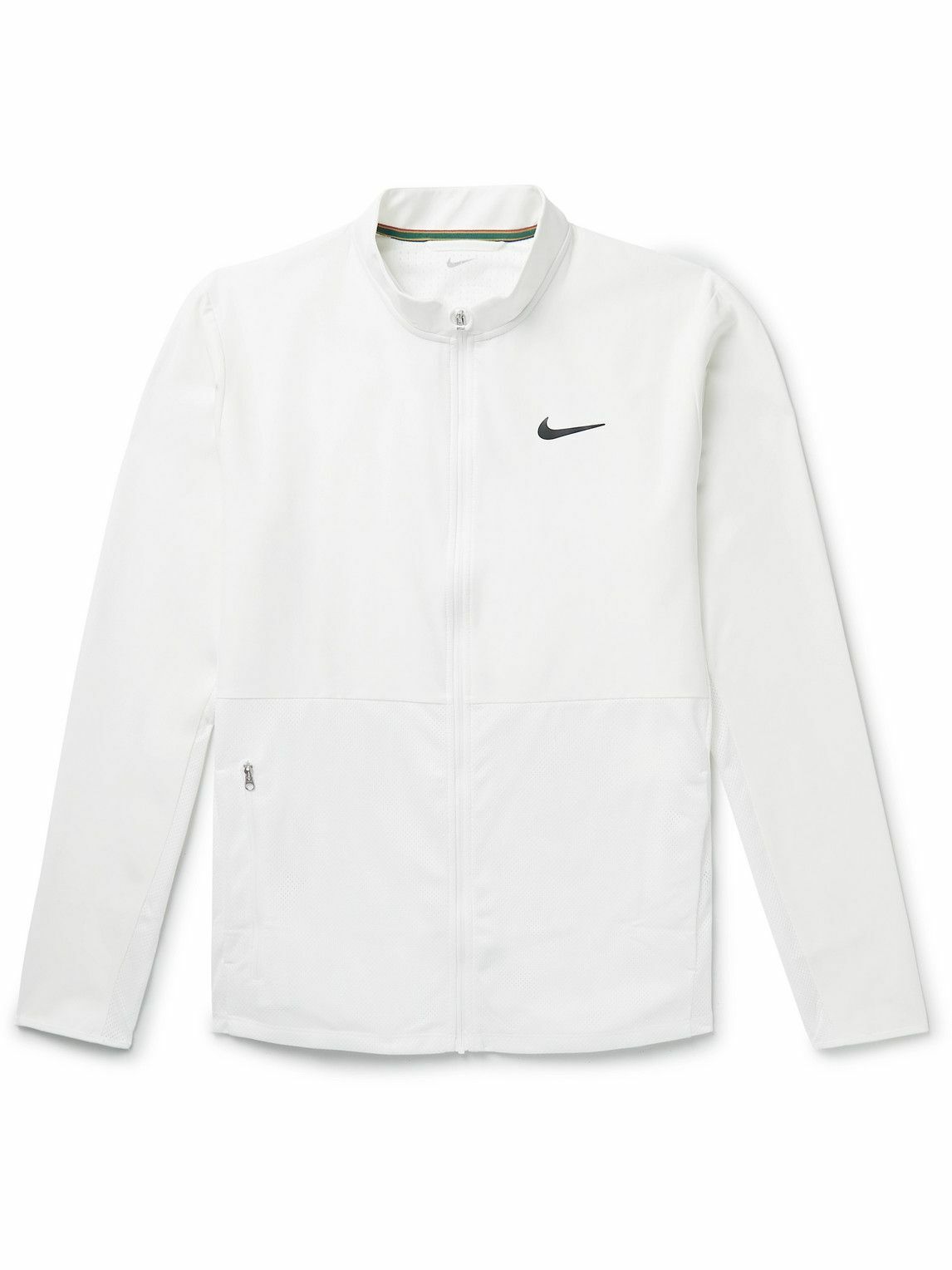 Nike Tennis - NikeCourt Advantage Mesh and Shell Tennis Jacket - White ...