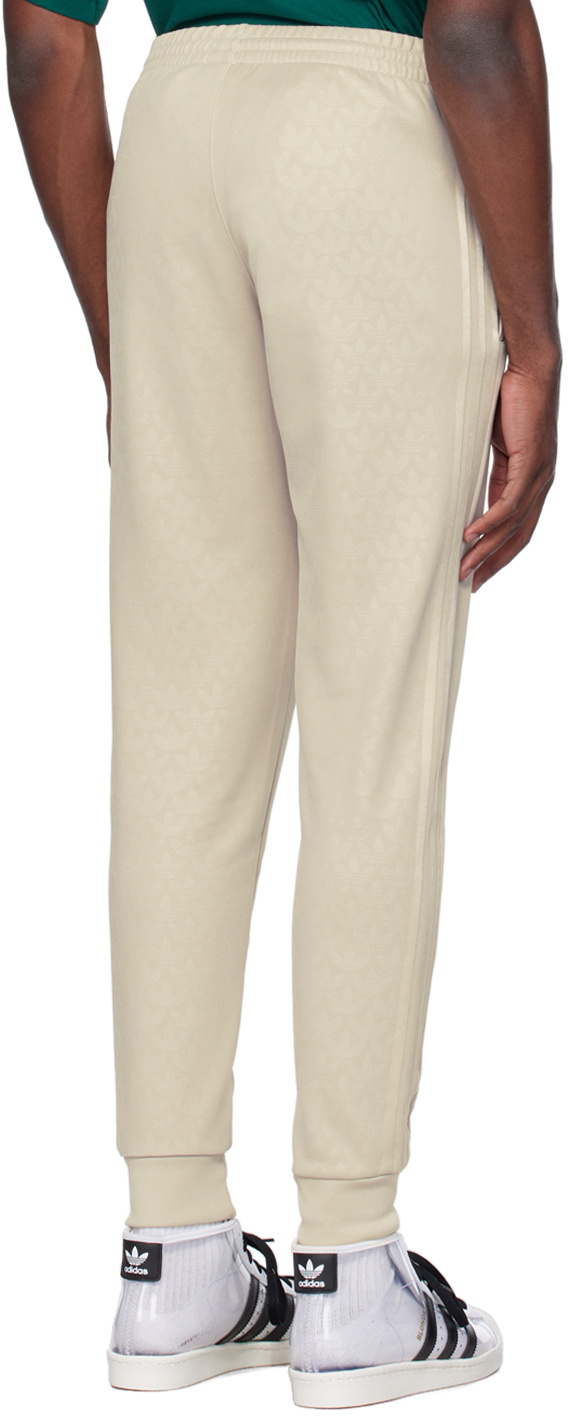 adidas Originals Beige Monogram Track Pants adidas Originals