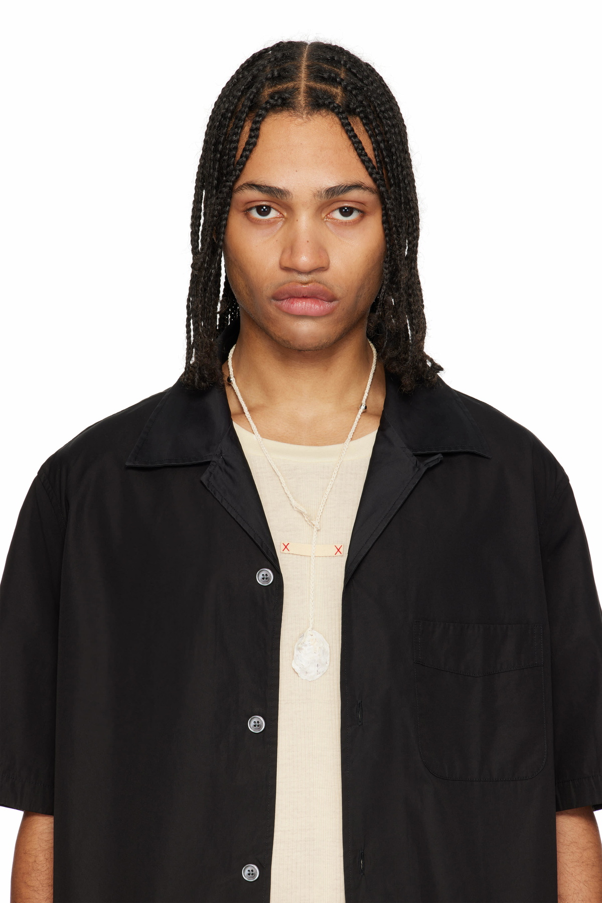 OUR LEGACY Beige Crochet Catch Necklace Our Legacy