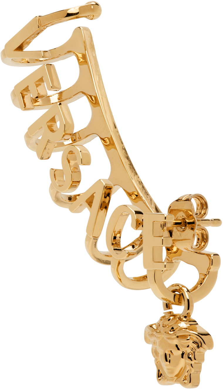 Versace Gold Medusa Logo Single Cuff Earring Versace