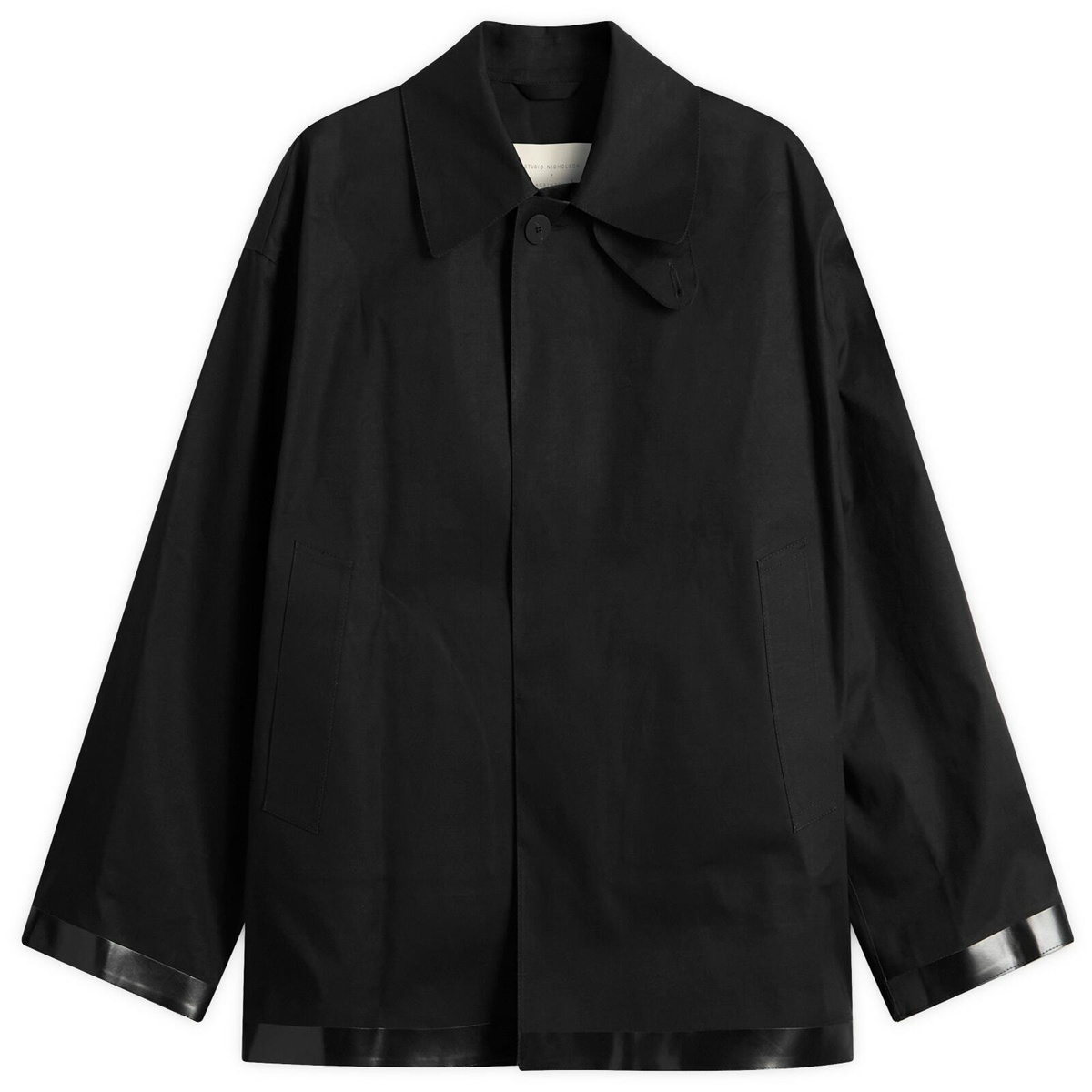 Studio Nicholson Men's x Mackintosh Short Bonded Mac in Black Studio ...