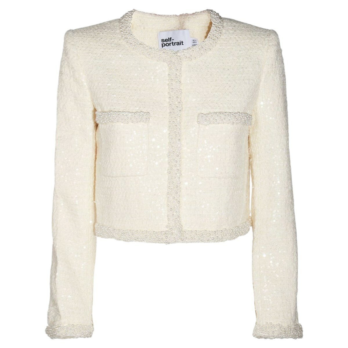 self-portrait Cream Casual Jacket Self-Portrait