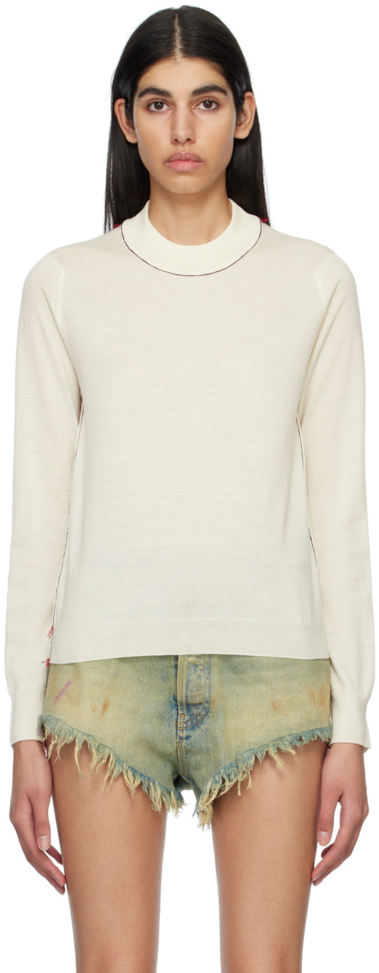 Maison Margiela Off-White Loose Thread Sweater Maison Margiela