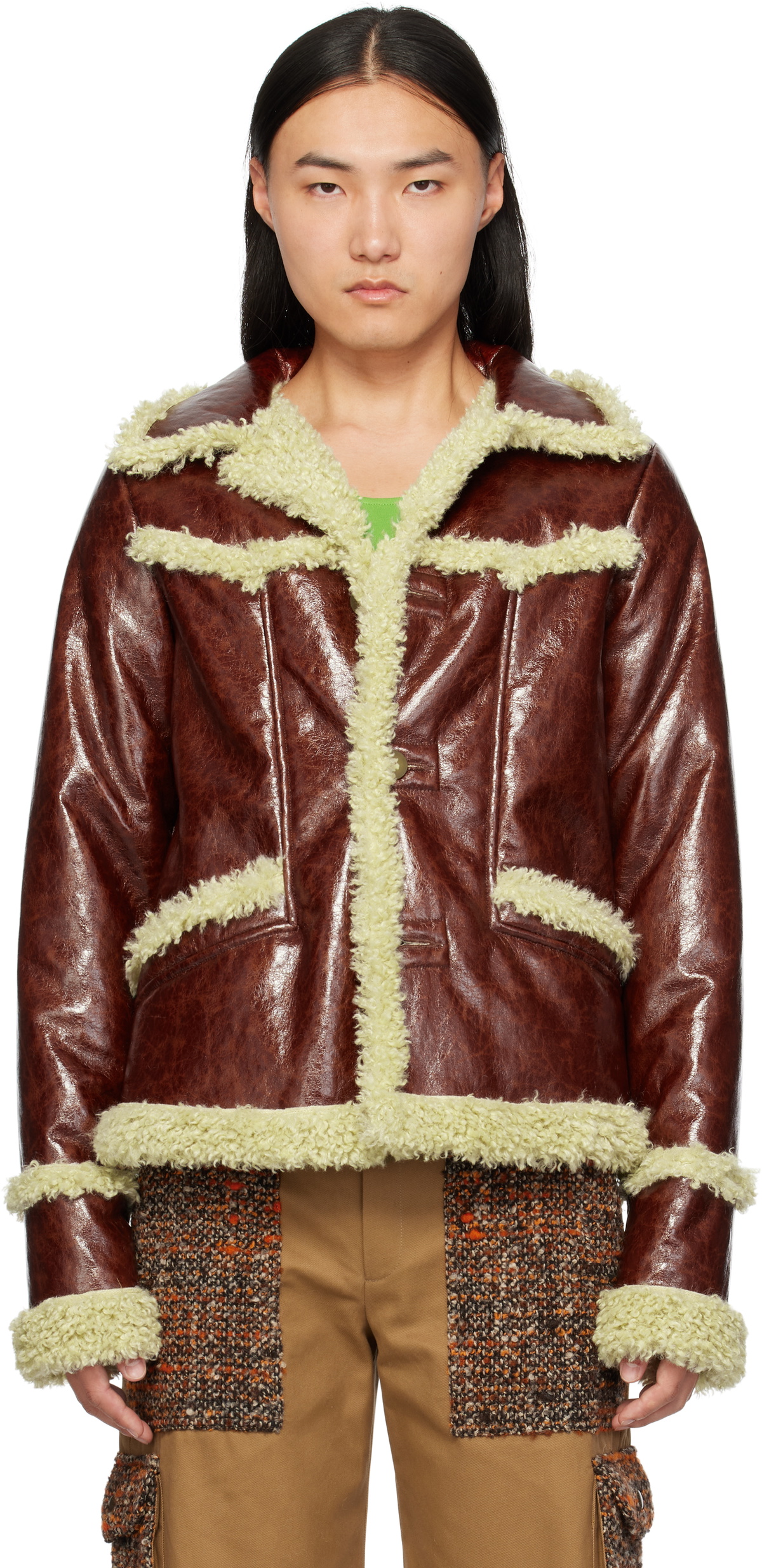 Anna Sui SSENSE Exclusive Brown Runway Jacket Anna Sui