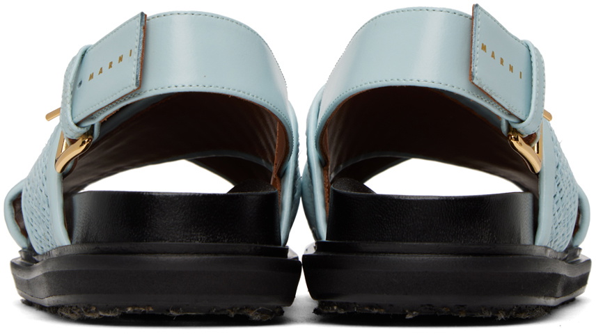 Marni Blue Fussbett Crossed Sandals Marni